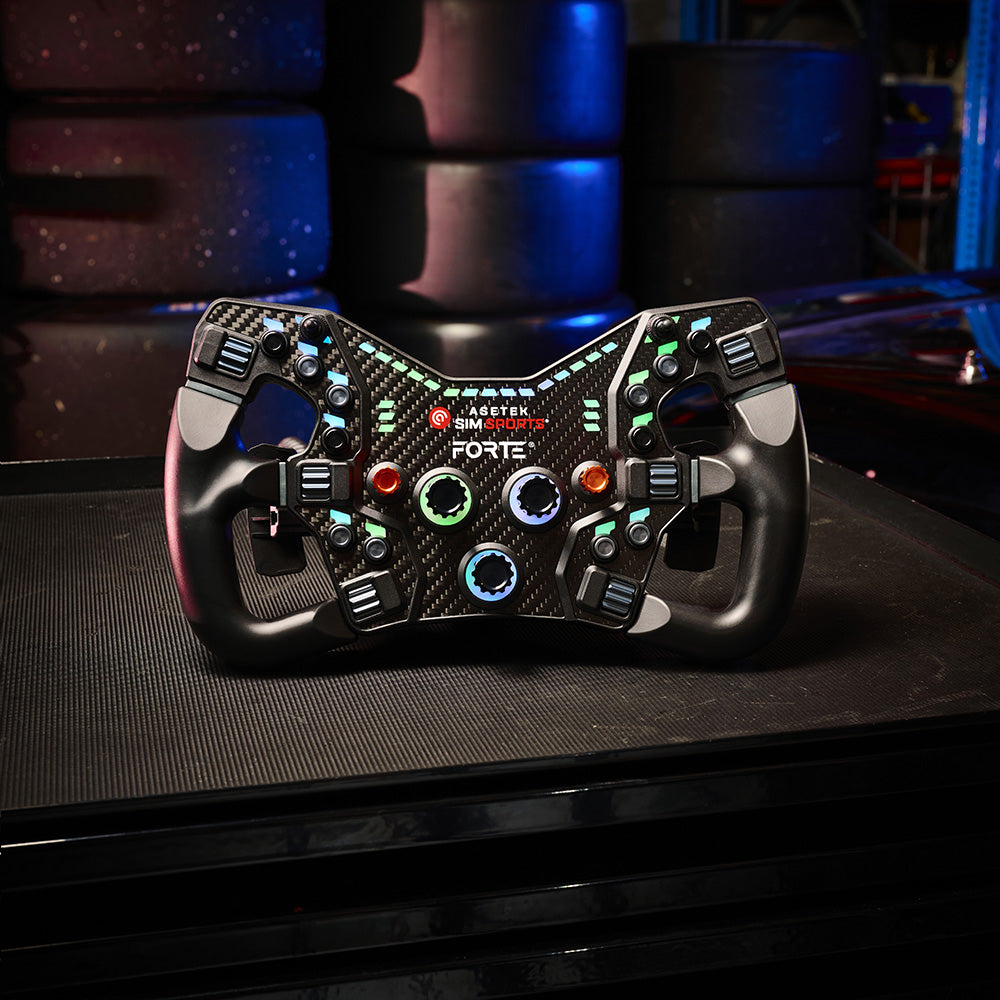 Asetek Forte Formula Button Box V2 (Black, Alu.Buttons) – simracer