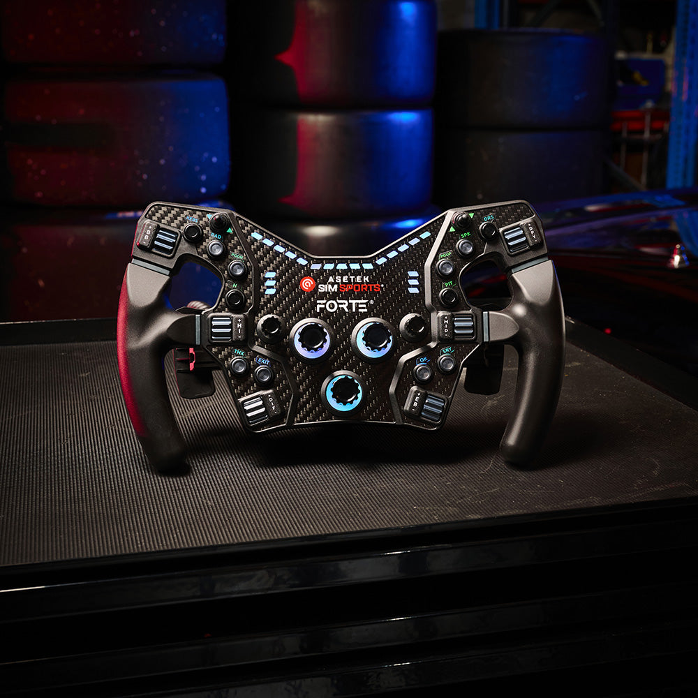 Asetek Forte Formula Button Box V2 (Black, Alu.Buttons) – simracer