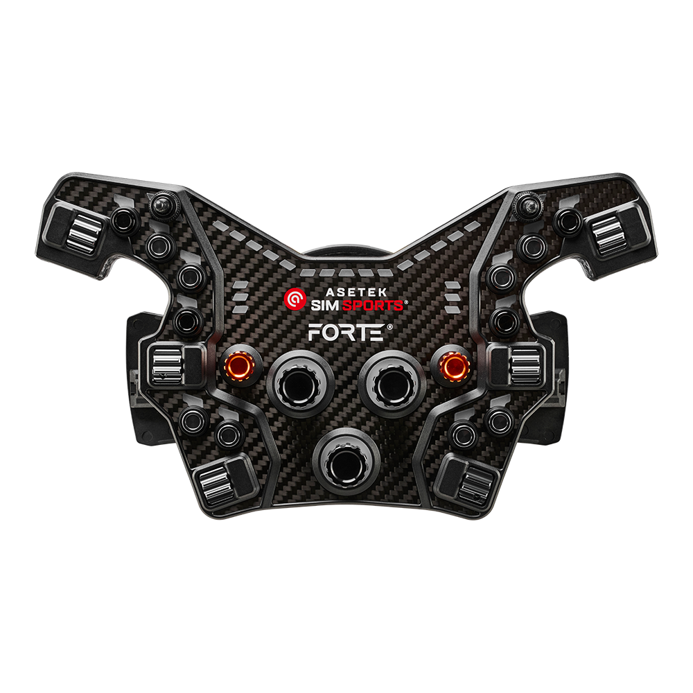 Asetek Forte Formula Button Box V2 (Black, Alu.Buttons) – simracer